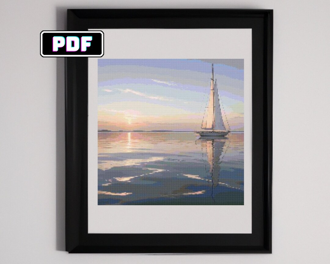 Nautical Sailing Ship Cross Stitch Pattern - Etsy