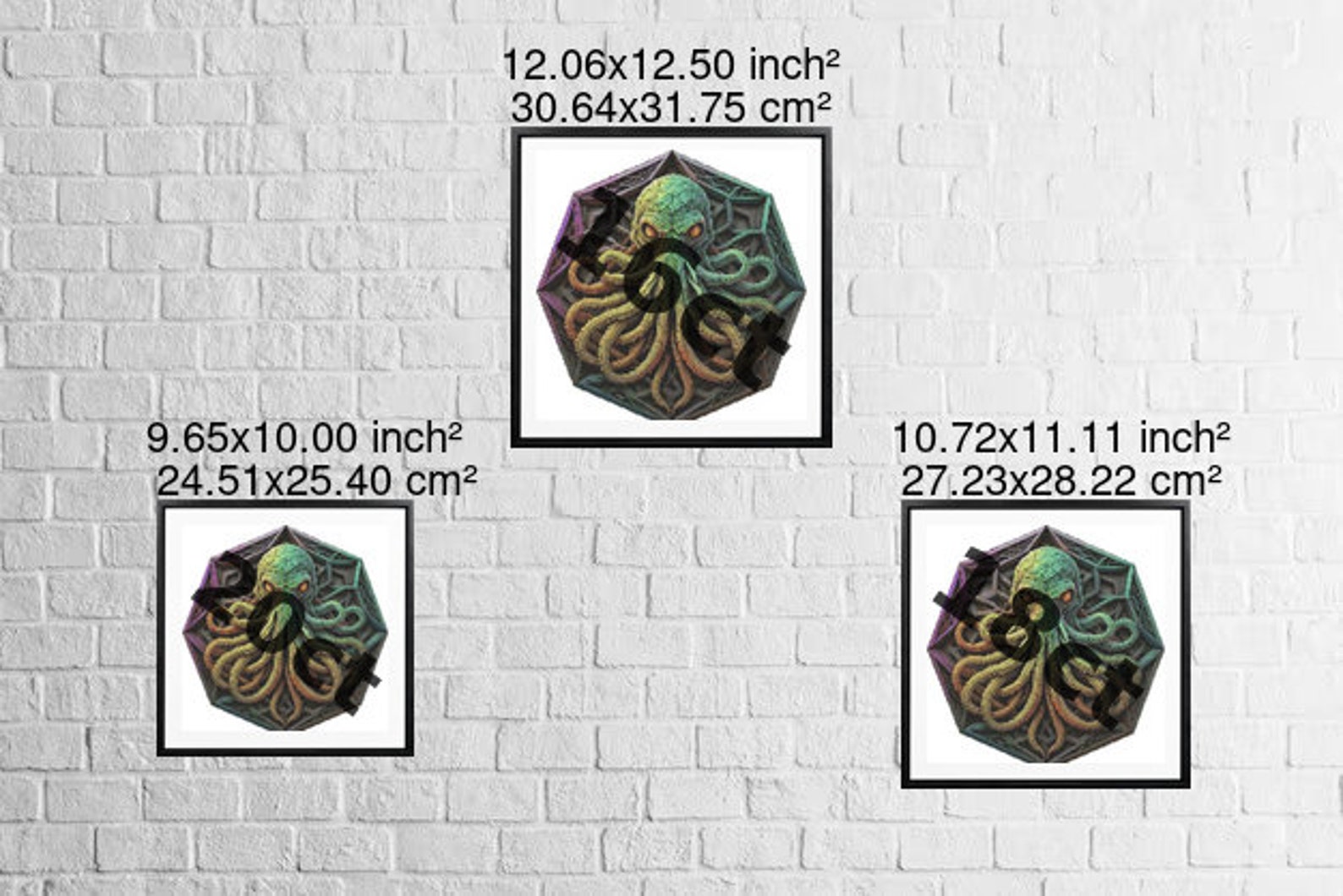 Polygon Cthulhu Cross Stitch Pattern - Instant Download - Lovecraftian ...