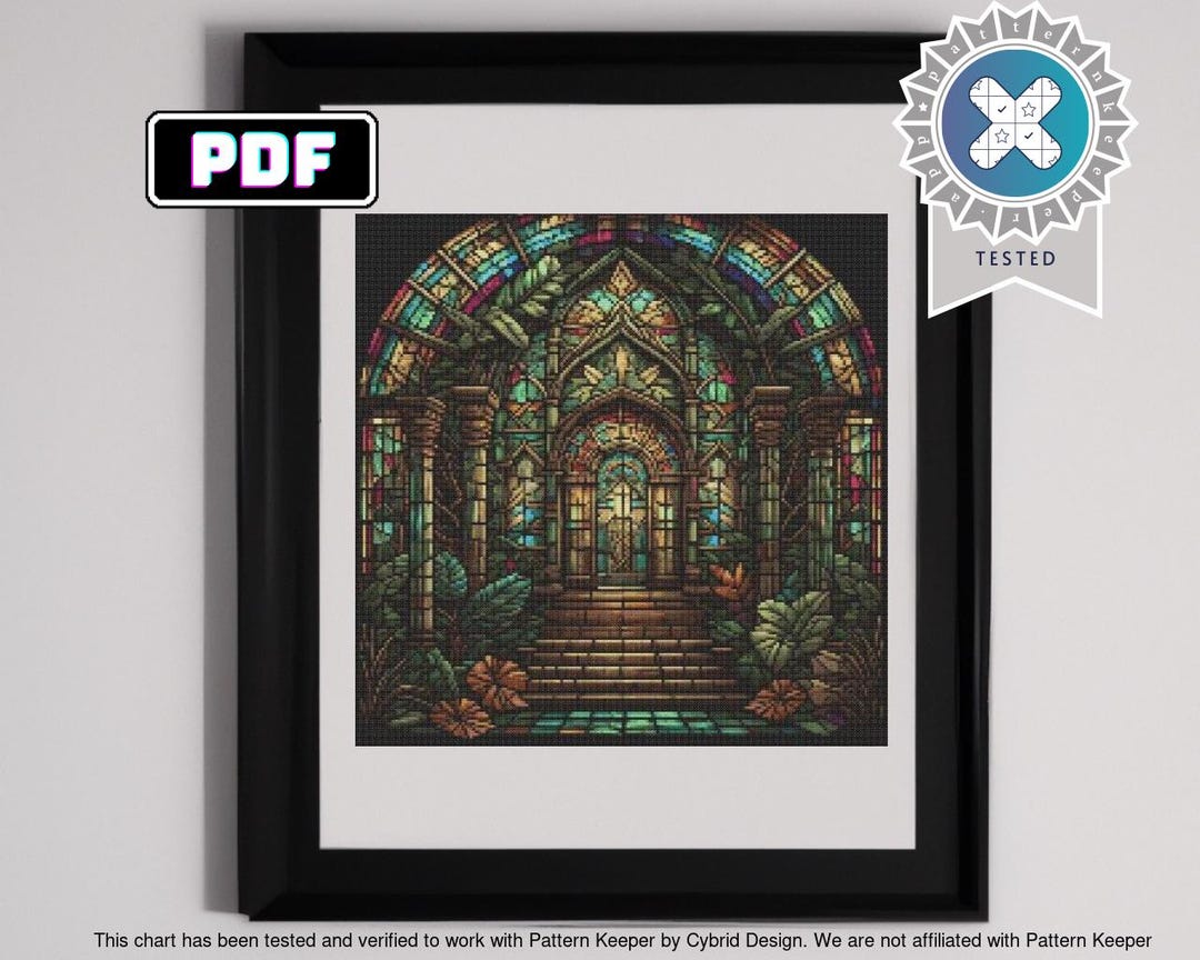 Enigmatic Jungle Temple Cross Stitch Pattern - Etsy