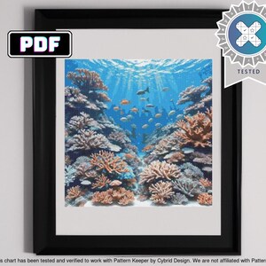 Coral Reef Cross Stitch Pattern DIY Ocean Needlework - Etsy