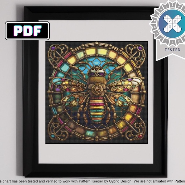 Steampunk Stained Glass Cross Stitch - Etsy