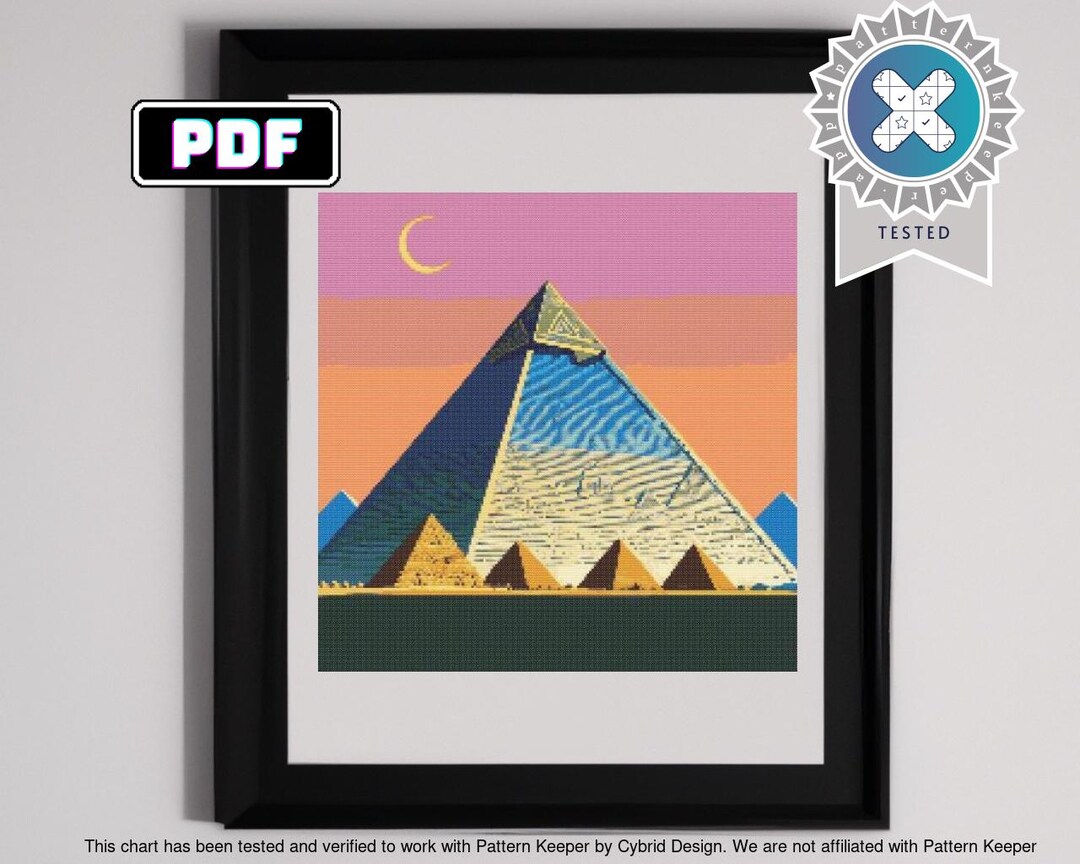 Egyptian Pyramids Cross Stitch Pattern DIY Stitching, Printable PDF - Etsy