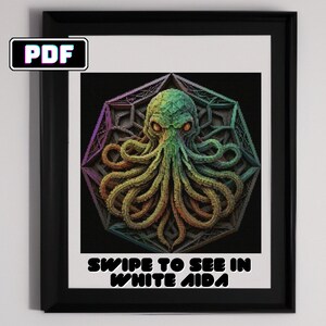 Polygon Cthulhu Cross Stitch Pattern Instant Download Lovecraftian Art ...