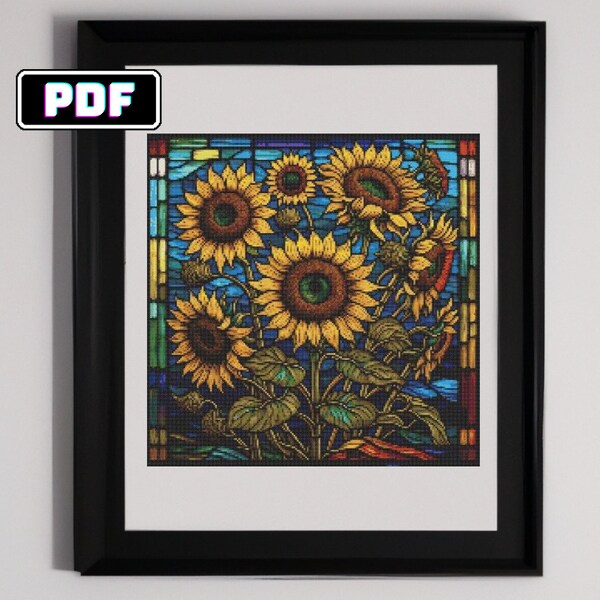 Van Gogh Stained Glass Pattern - Etsy