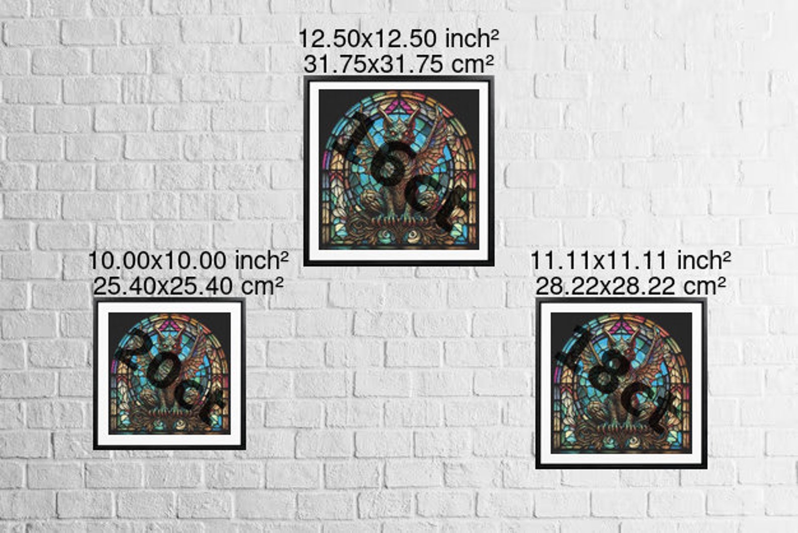 Enchanted Gargoyle Cross Stitch Pattern - Stained Glass Style - Etsy