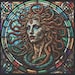 Medusa Stained Glass Cross Stitch Pattern - Mythical Serpent, DIY ...