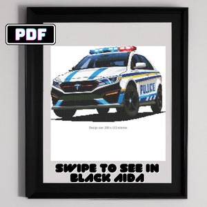 Police Car Cross Stitch Pattern for Law Enforcement Enthusiasts - Etsy