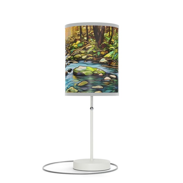 Stained Glass Mountains Lamp - Etsy