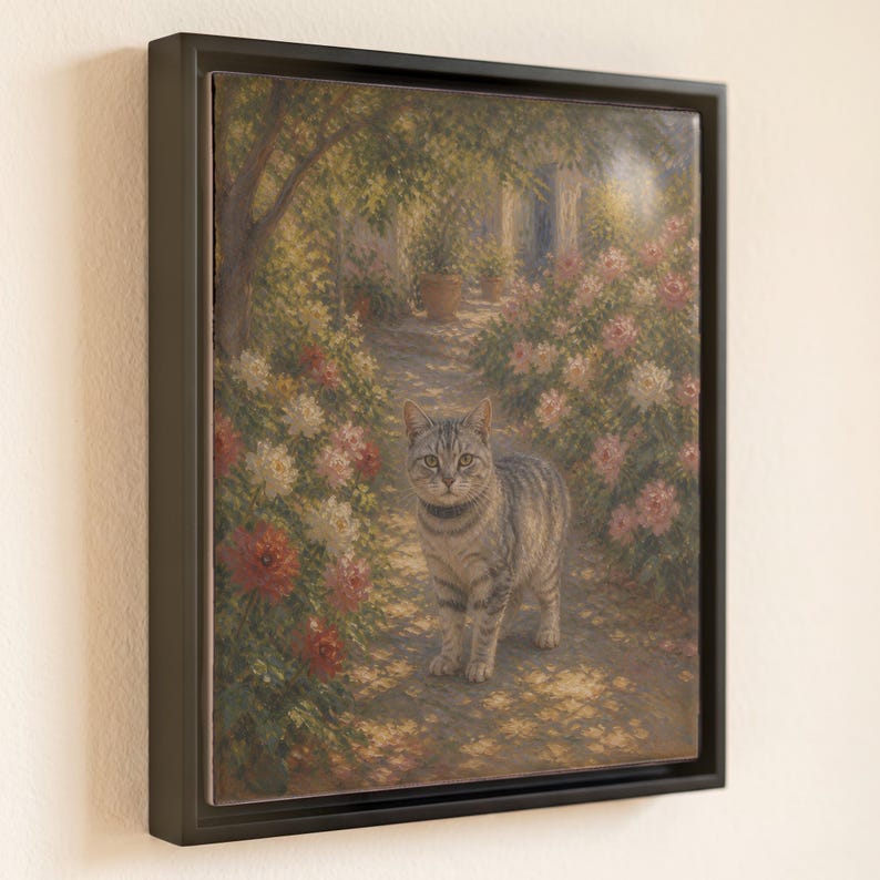 Silver Tabby Renoir Ceramic Tile | Cat Wall Art | Gift for Tabby Mom - Etsy