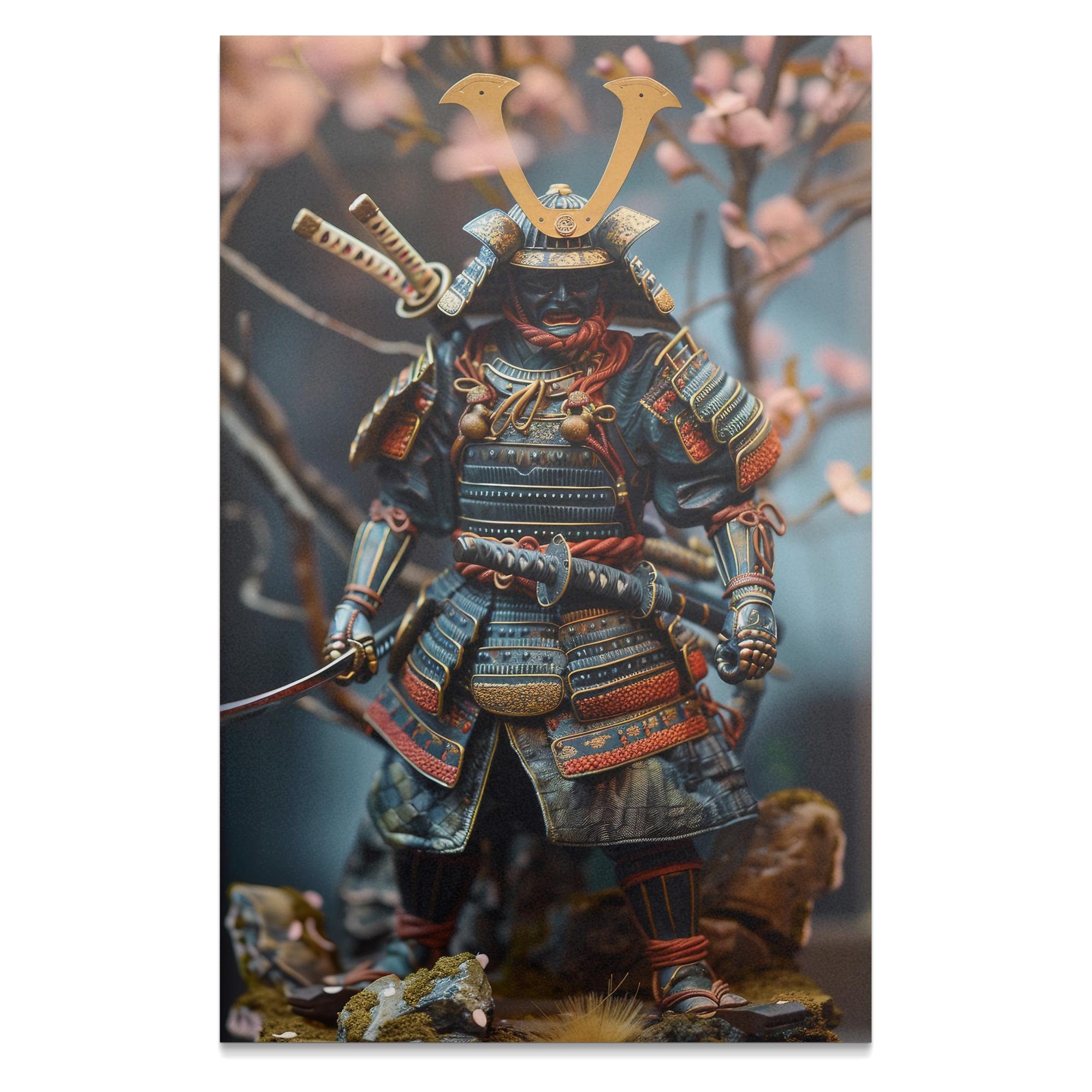Samurai Warrior Figurine Wall Art, Japanese Historical Miniature ...