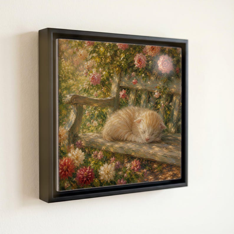 Cream Tabby Cat Renoir Ceramic Tile | Cat Wall Art | Gift for Cat Mom ...