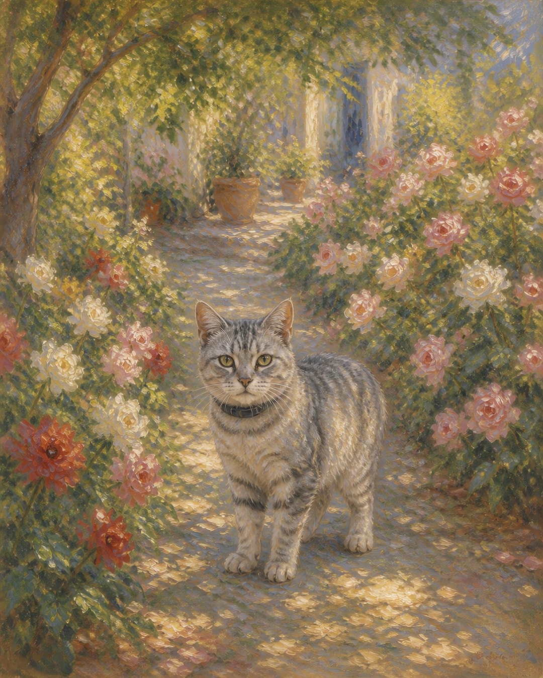 Silver Tabby Renoir Ceramic Tile | Cat Wall Art | Gift for Tabby Mom - Etsy