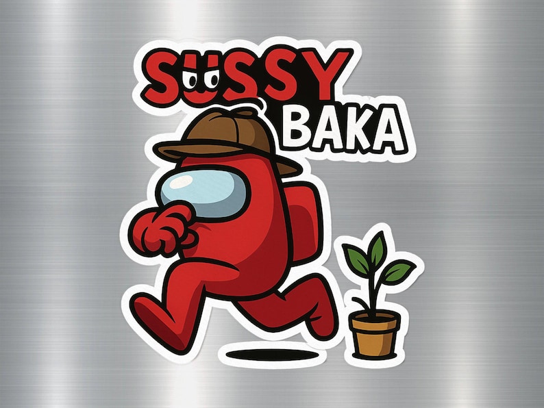 Sussy Baka Brainrot Sticker Great for Laptop Drink Bottle Notebook ...