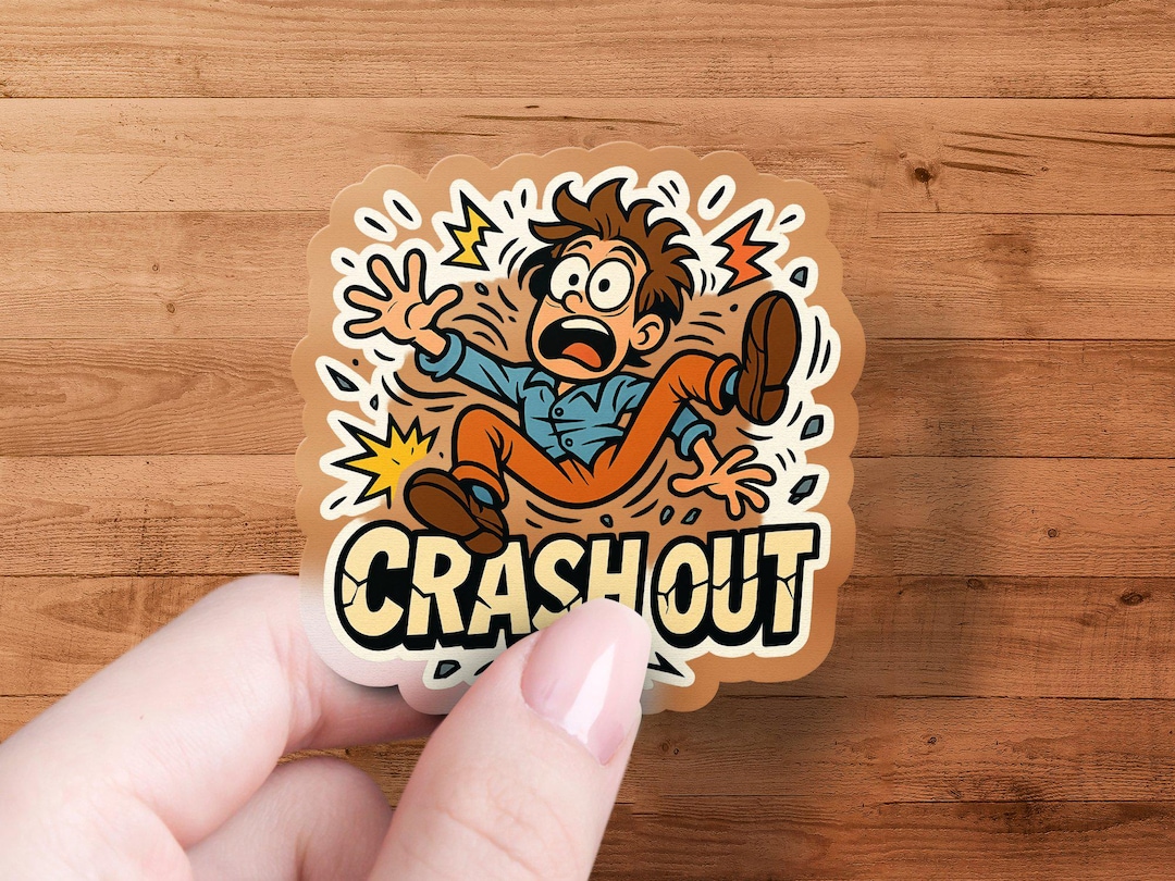 Crash Out Brainrot Sticker Great for Laptop Drink Bottle Notebook ...