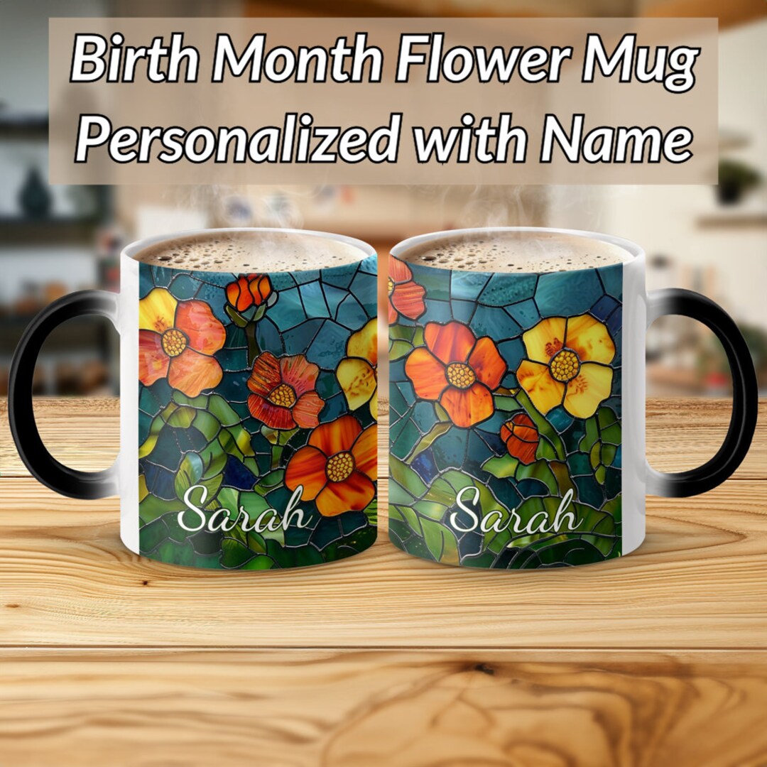 Primrose February Birth Month Mug 10oz Personalized With Name Surprise ...
