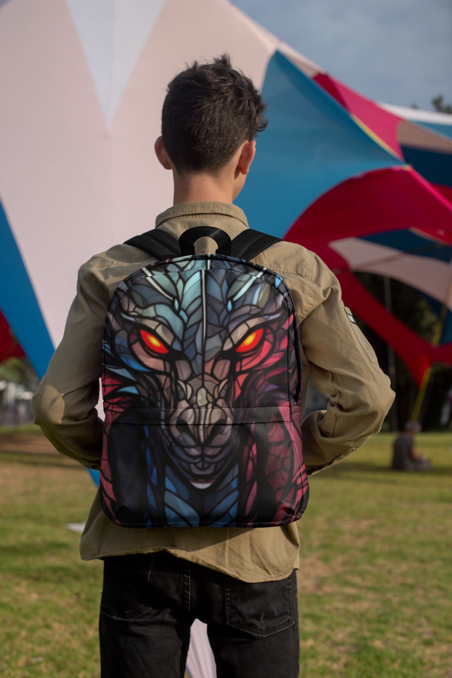 Red Dragon Backpack Custom Backpack School Backpack Cool - Etsy