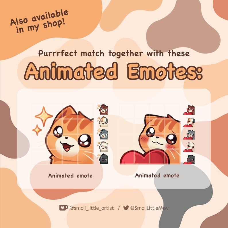 Long Cats - Emote Pack, Dark Skin, Twitch / Discord, Premade, Ready to ...