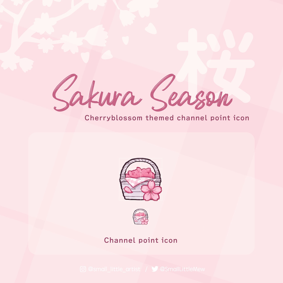 Sakura Season - Cherry Blossom Basket - Twitch Channel Points Icon ...