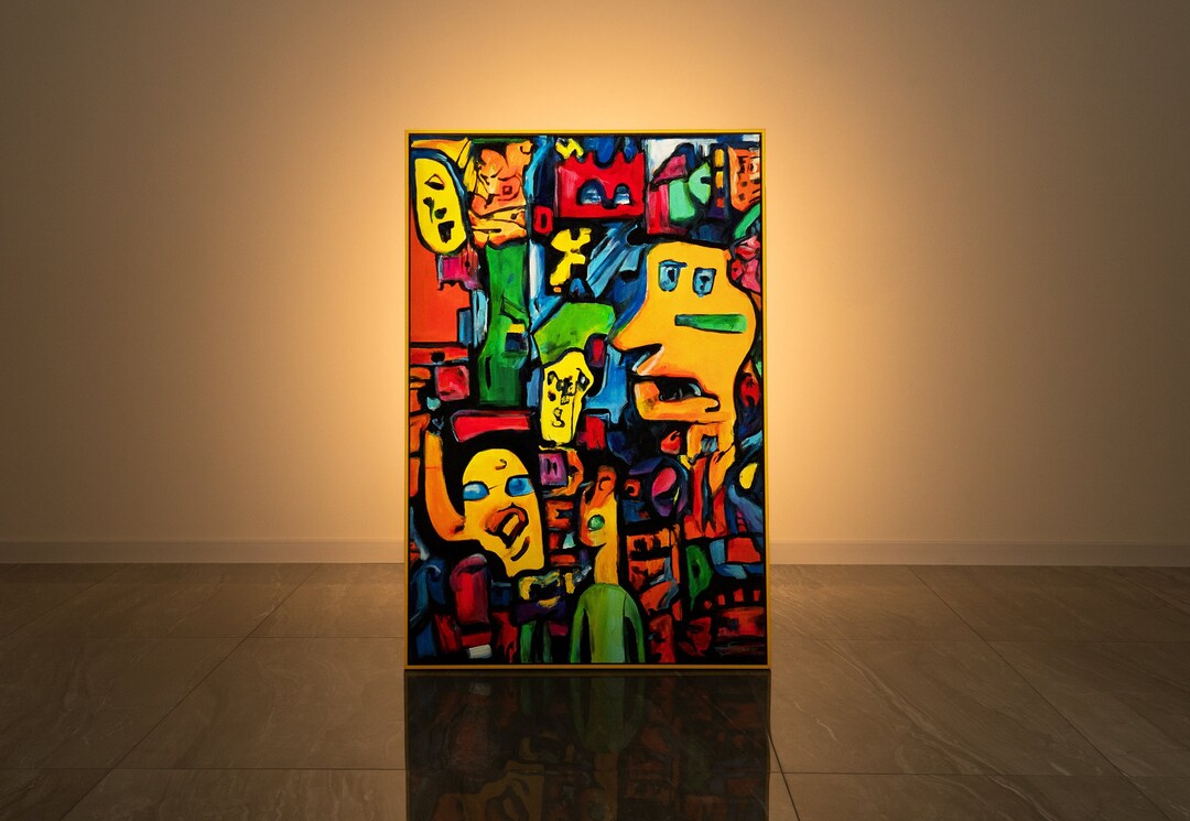 Acrylic Painting With Frame mosaic of Identity - Etsy