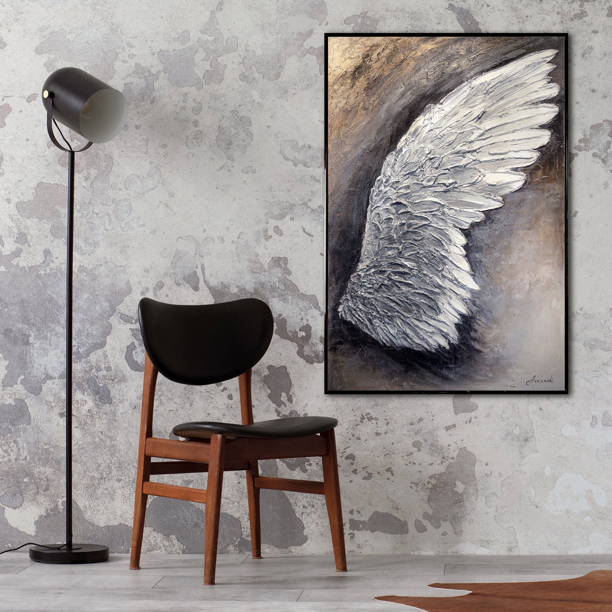 Night Light Acrylic Painting With Frame symbol of Exaltation Abstract ...