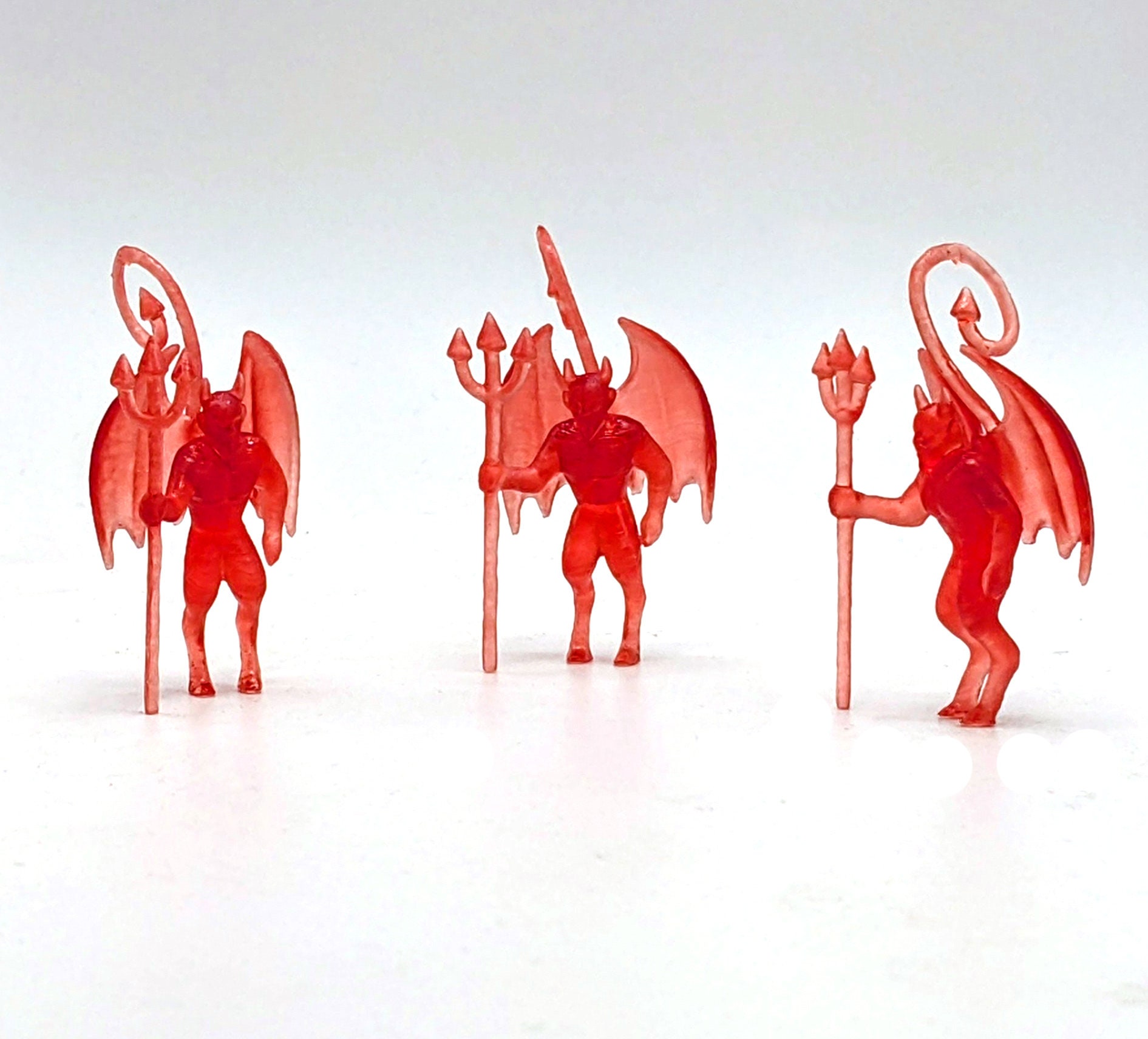 Tiny Translucent Red Devil Figurines - Etsy