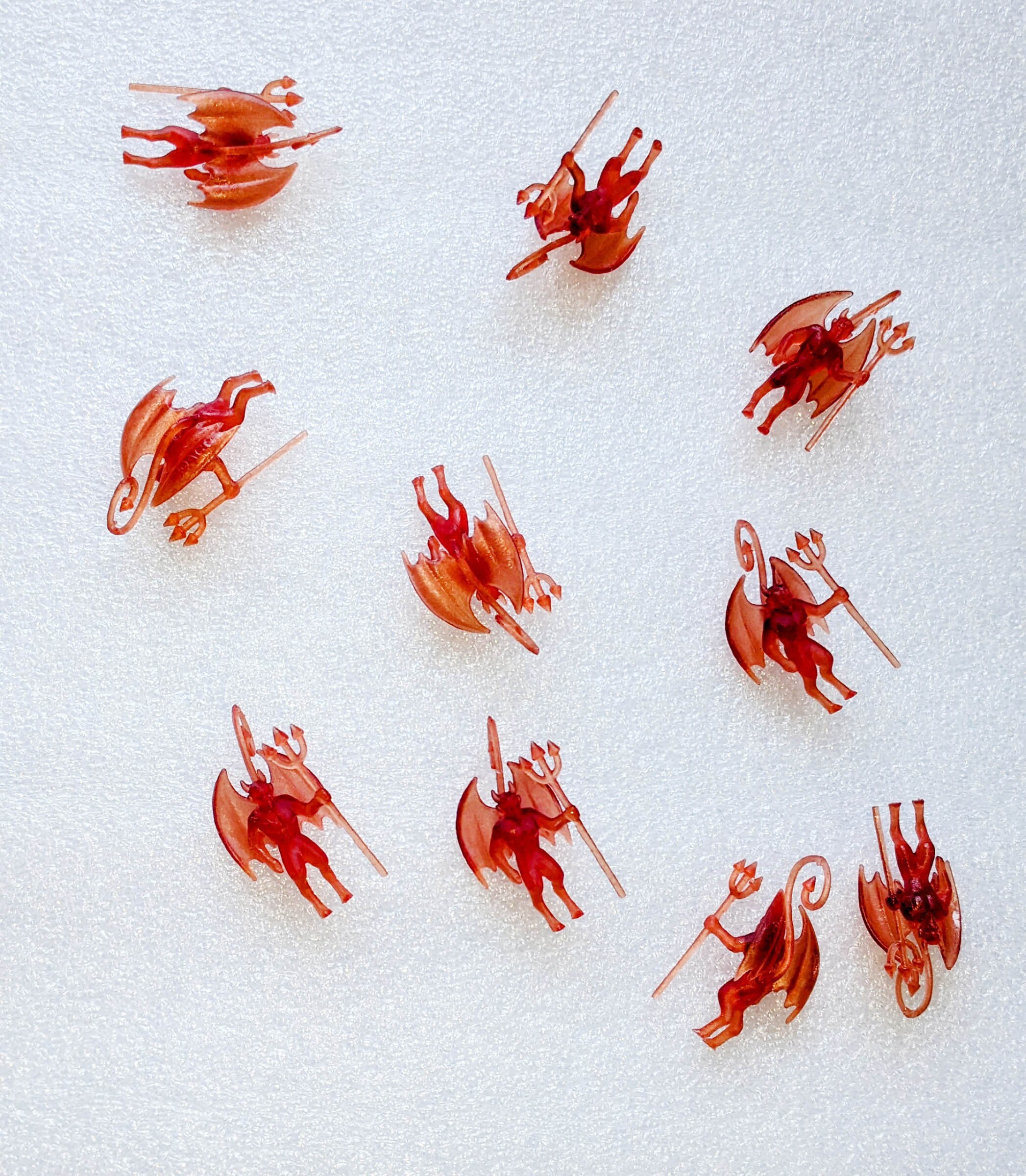 Tiny Translucent Red Devil Figurines - Etsy