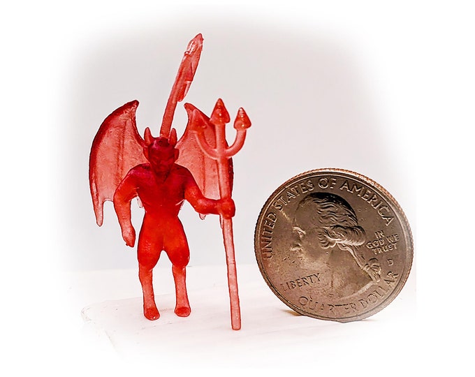 Tiny Translucent Red Devil Figurines - Etsy