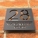 Modern Black Door Numbers, With Bronze Mirror Baseplate Custom Acrylic ...