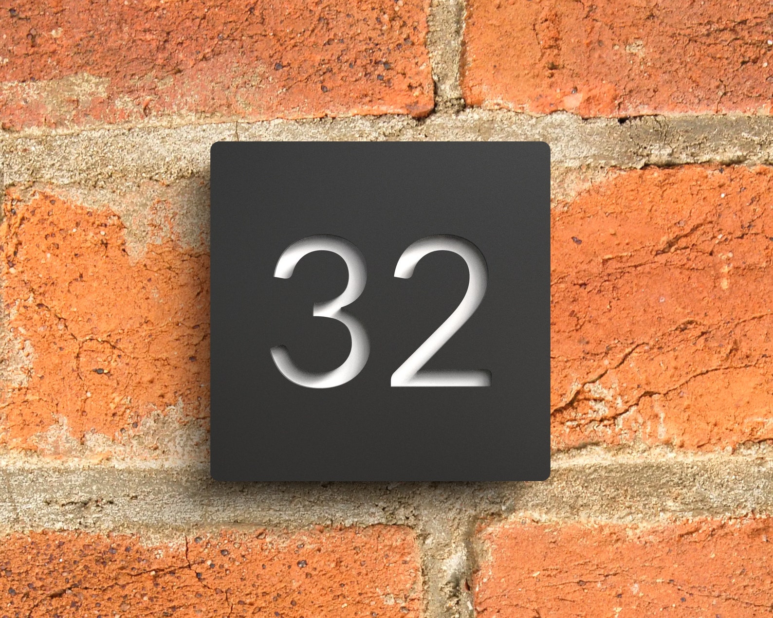 Modern Anthracite Grey House Numbers, Custom Matt Grey Acrylic House ...