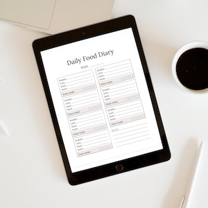 Daily Meal Diary Printable, A4, A5 & US Letter Printable Food Journal ...