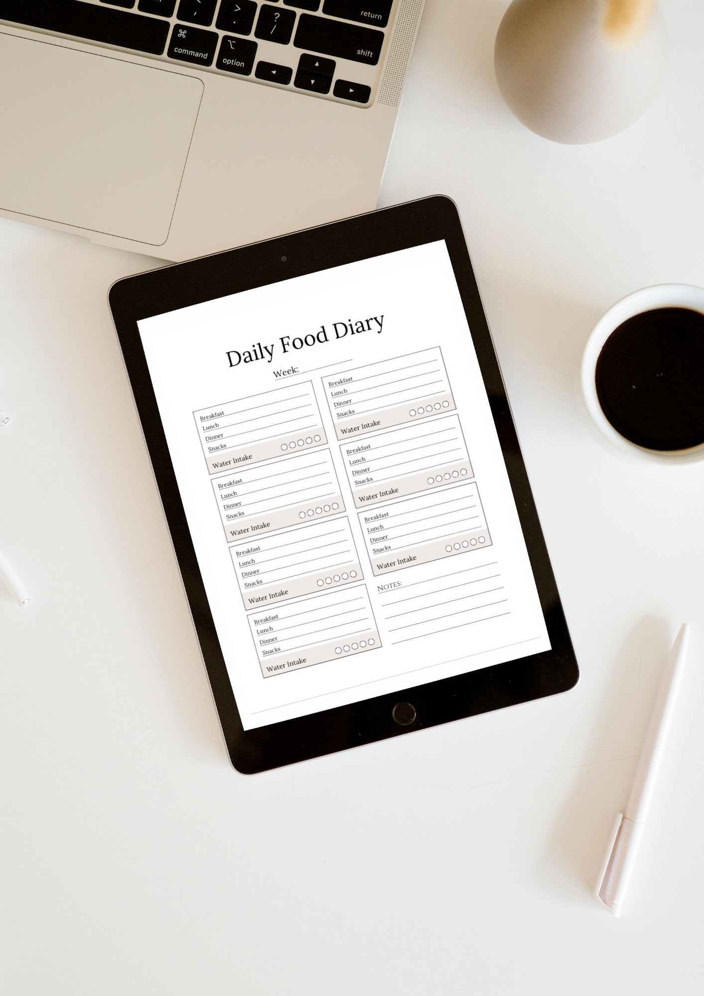 Daily Meal Diary Printable, A4, A5 & US Letter Printable Food Journal ...