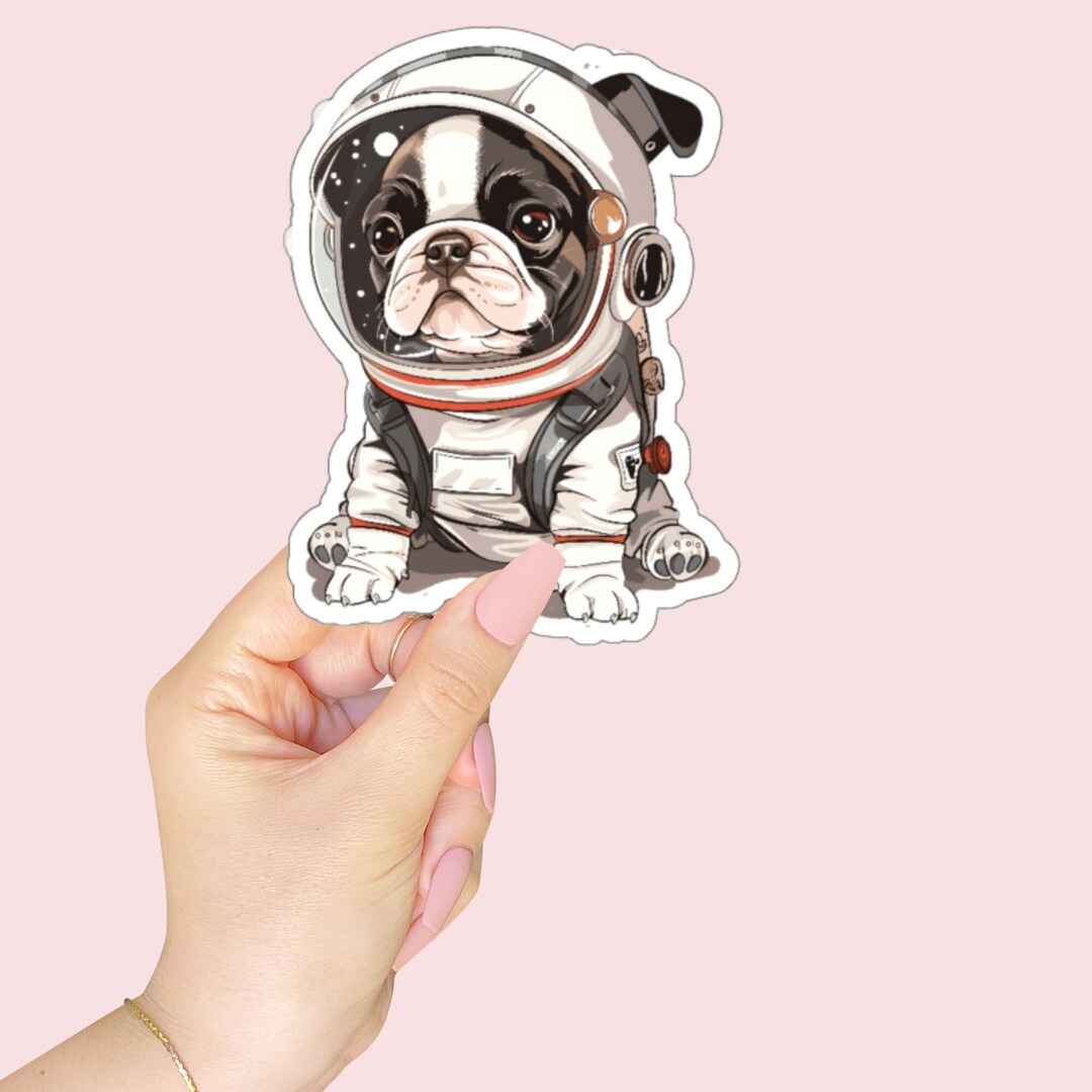 Stickers Space Astronaut Dogs French Bulldog Kawaii Cute Stickers Vinyl ...
