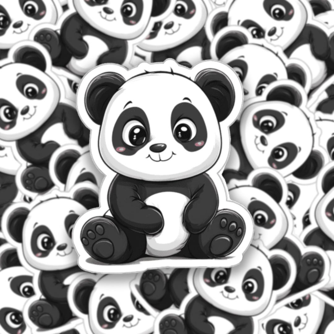 Stickers Kawaii Vinyl Cute Panda Sticker- Panda- Cute Stickers- Animal ...