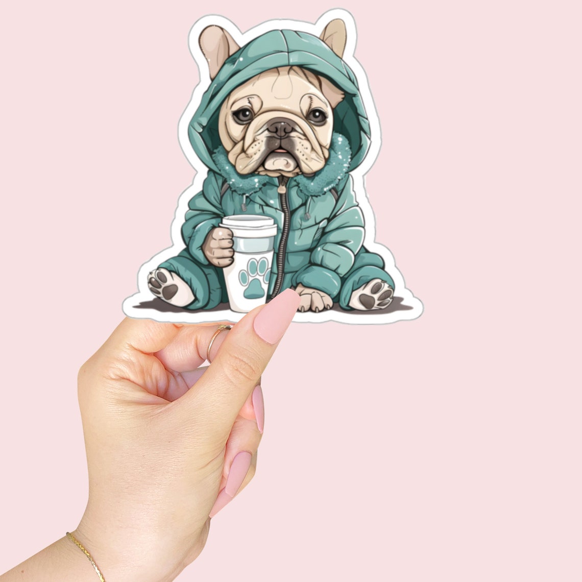 Stickers Kawaii Cute Stickers French Bulldog Vinyl Stickers Laptop ...