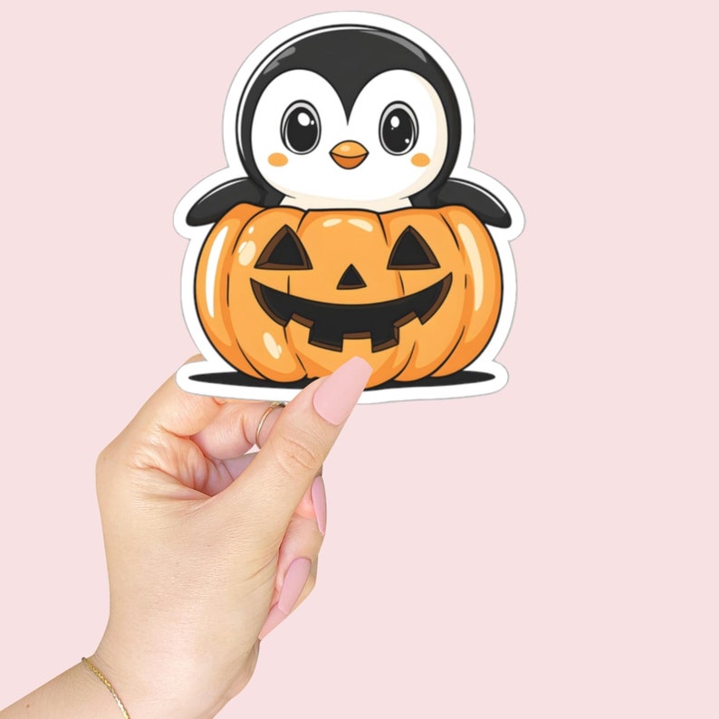 Halloween Sticker Halloween Penguin Cute Stickers Kawaii Vinyl ...