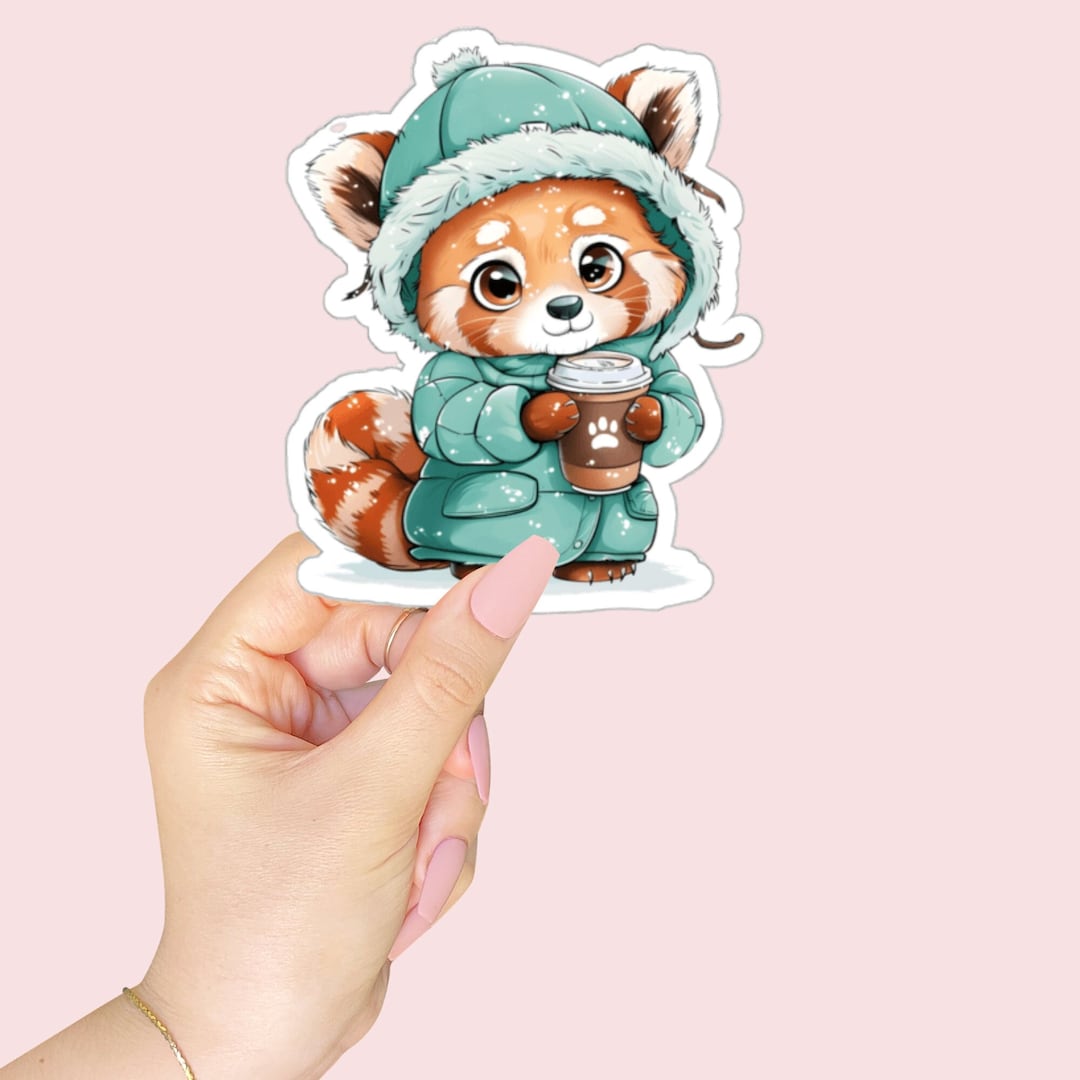 Stickers Kawaii Vinyl Cute Red Panda Sticker Red Panda Cute Stickers ...