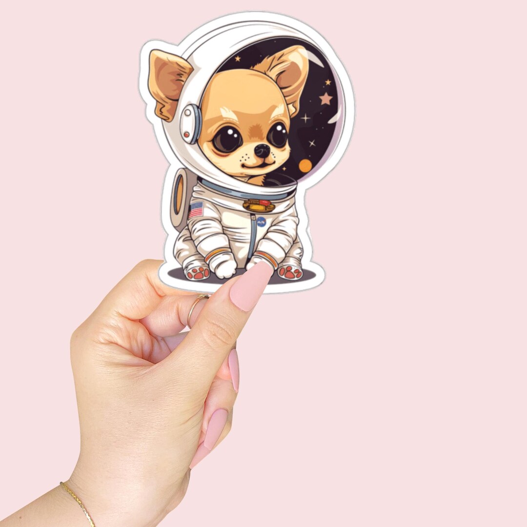 Stickers Space Astronaut Dogs Chihuahua Kawaii Cute Stickers Vinyl ...