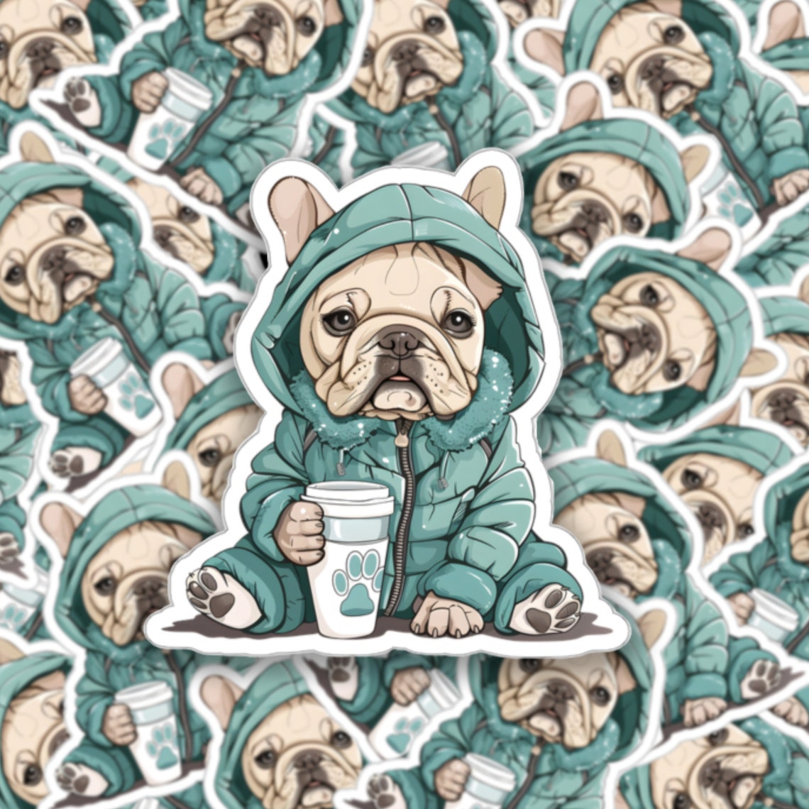 Stickers Kawaii Cute Stickers French Bulldog Vinyl Stickers Laptop ...