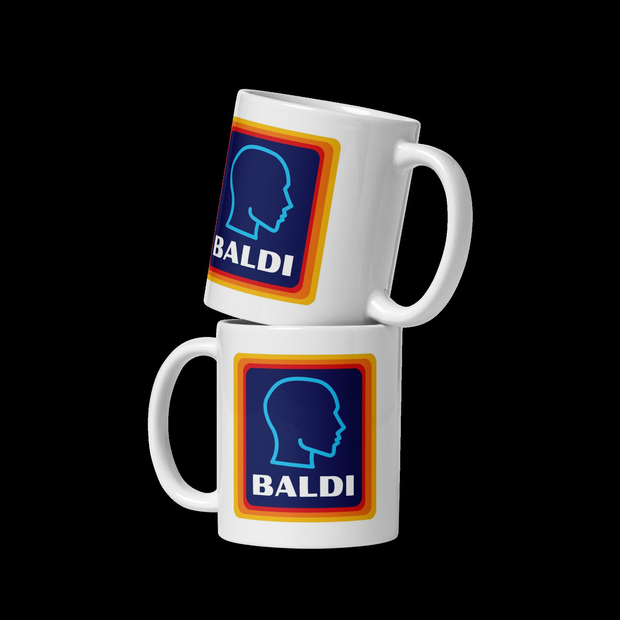 Baldi Logo Mug – Quirky Coffee Cup With Unique Baldi Design – Fun Ceramic Cup for Tea and Gifts ...