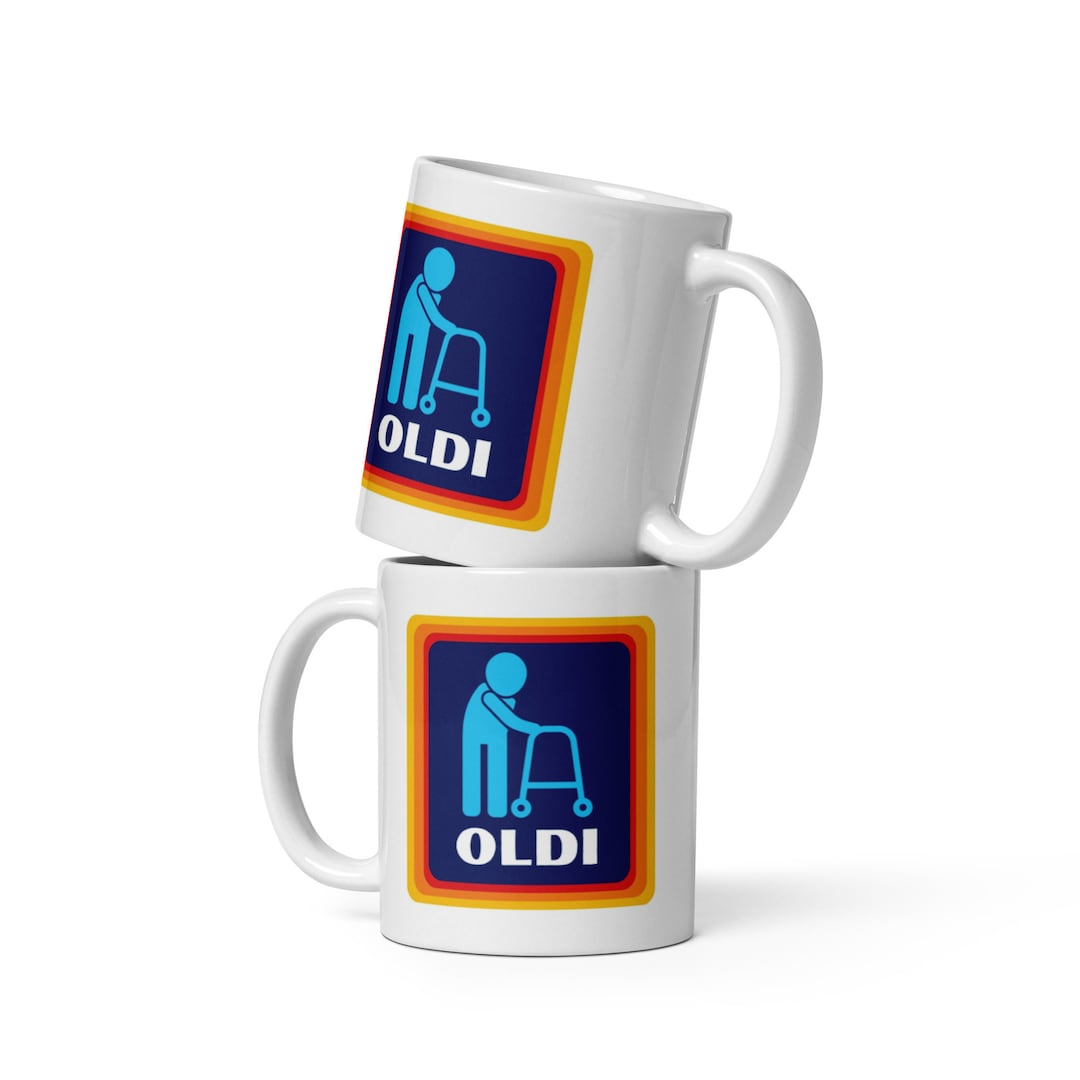 Oldi Logo Mug – Quirky Coffee Cup With Unique Oldi Design – Fun Ceramic ...