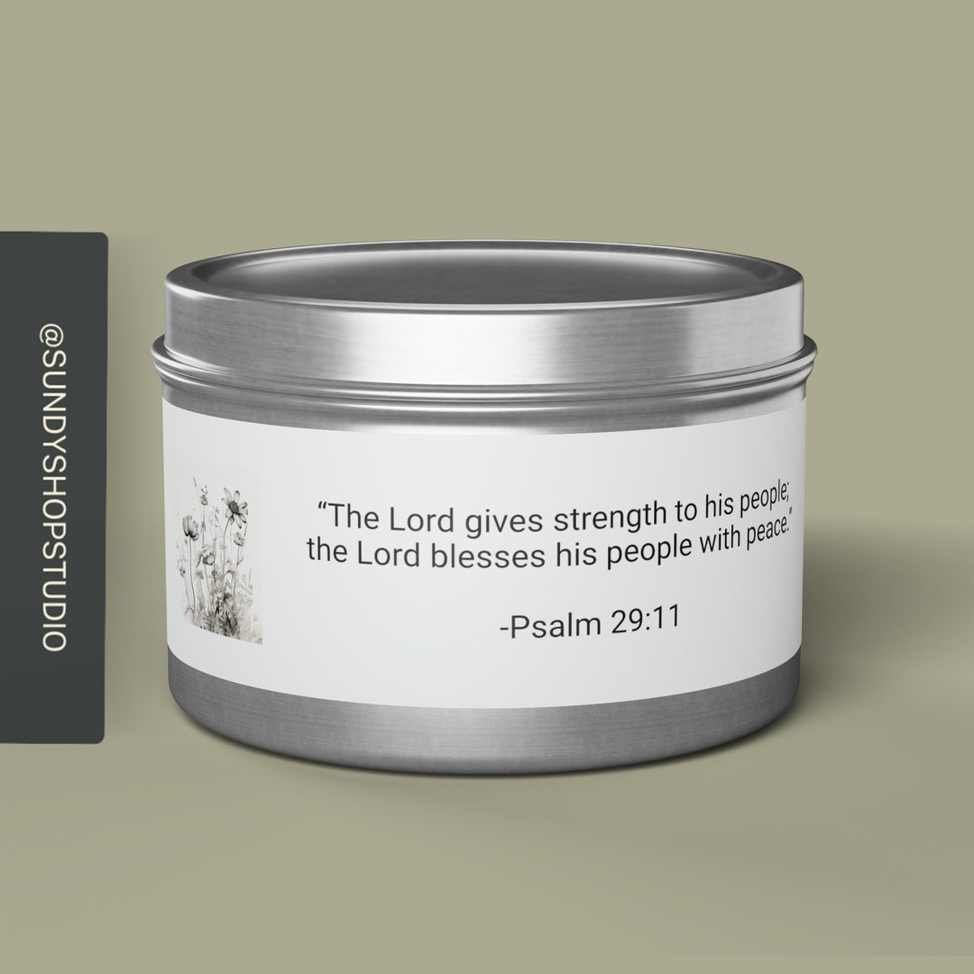 Psalm 29:11 Christian Candle Bible Verse Coconut Soy Candle ...