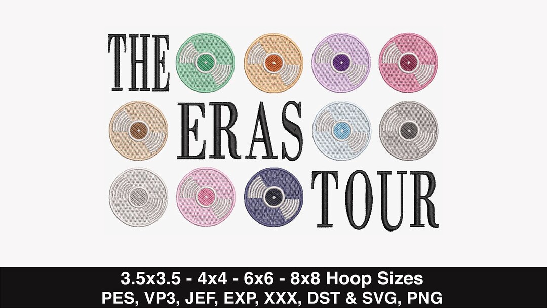 Taylor Eras Tour Embroidery Design,swift Eras Tour Embroidery,the Eras ...