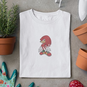 Knuckles Embroidery Design, Ekidne Knuckles Embroidery, Sonic ...