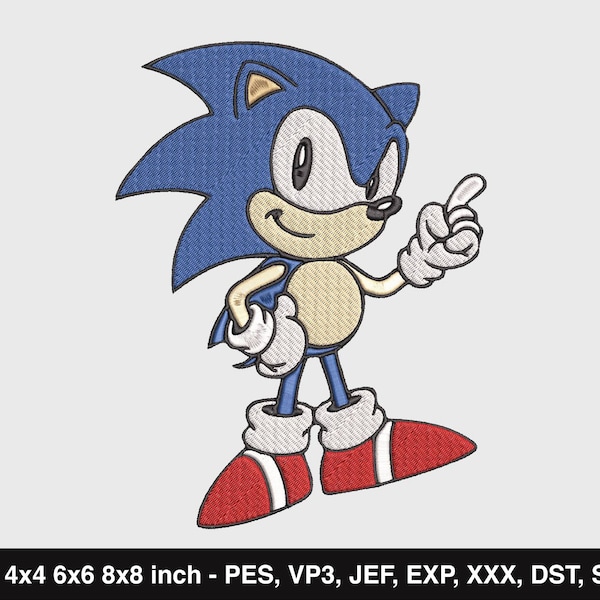 Sonic the Hedgehog Embroidery Design - Etsy