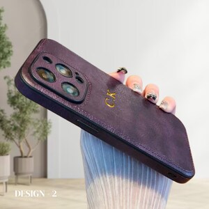 Brown Leather Personalized Name Classic Case, iPhone 15 14 13 12 11 Pro ...