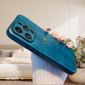 Brown Leather Personalized Name Classic Case, iPhone 15 14 13 12 11 Pro ...