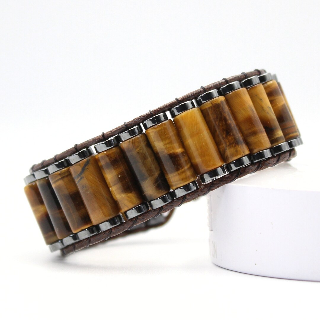 Tiger Eye Cylinder Bracelet, Hematite Bracelet, New Model Style ...