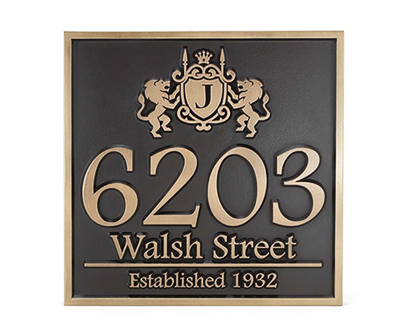 Coat of Arms Custom Plaque custom Made Cast Brass Signs & Plaques ...