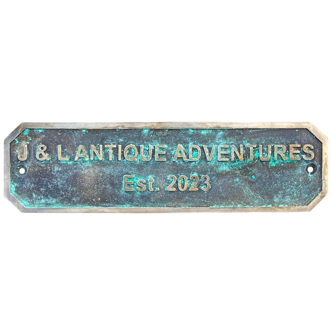 Personalized Patina Signs Vintage Signs Custom Family Name Sign Green ...