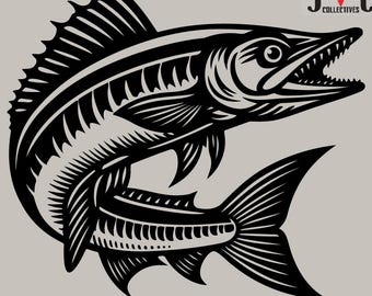 barracuda head drawing